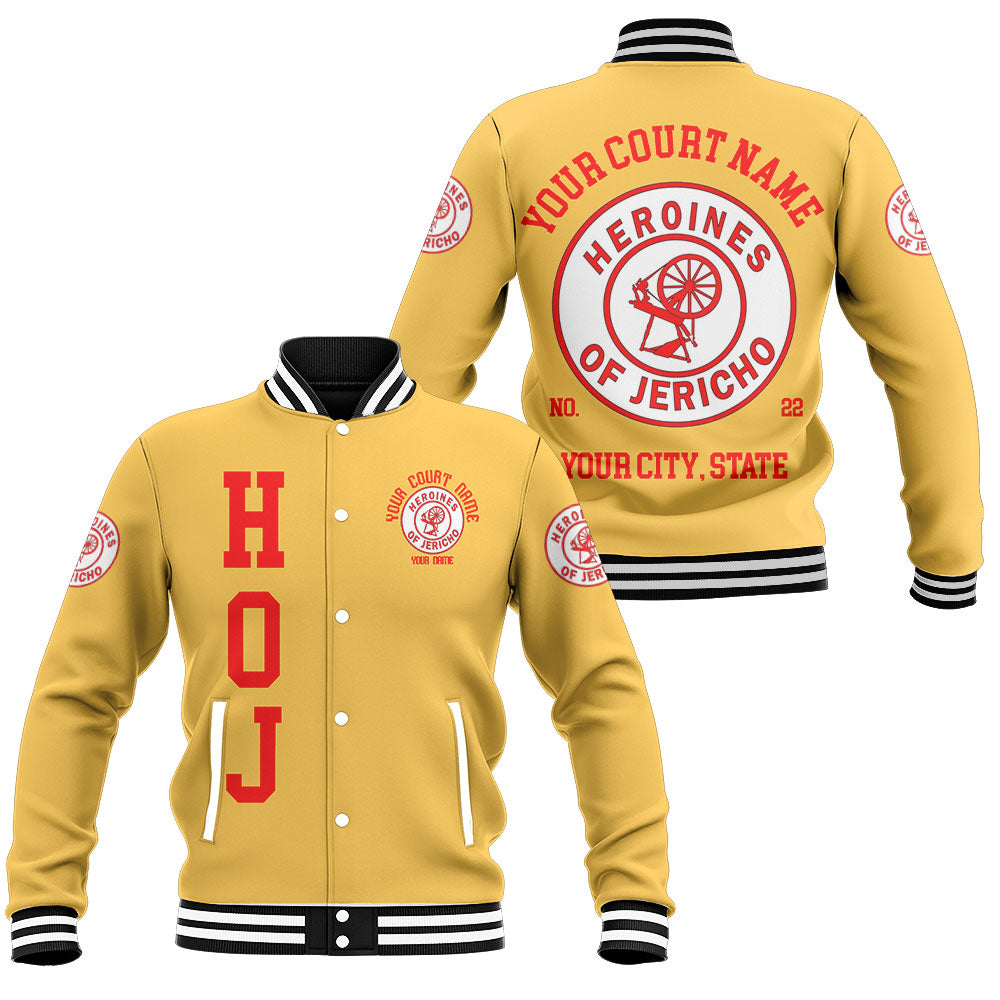 Personalized Heroines Of Jericho Baseball Jackets Yellow Basic Style – To The Closet