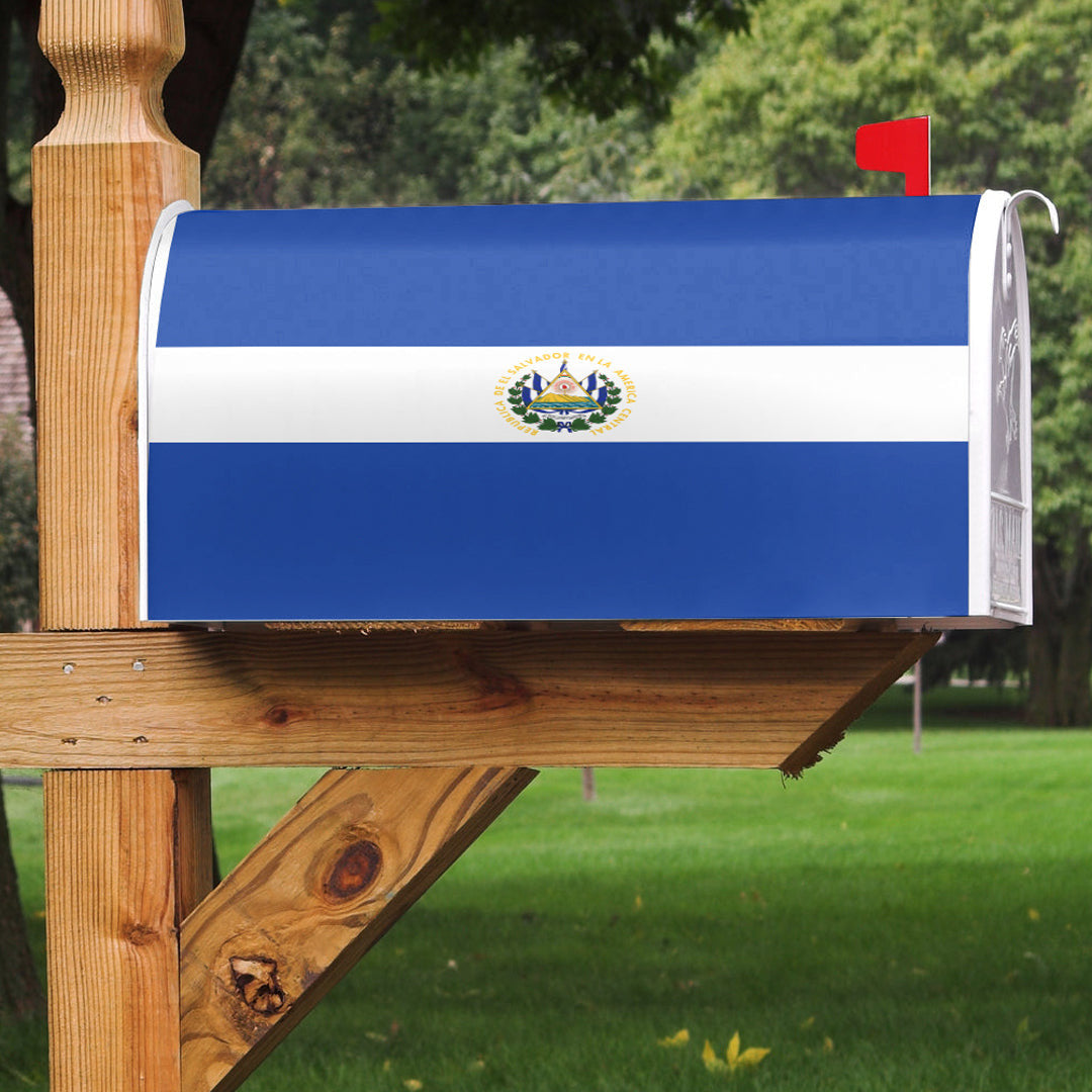 Flag Of El Salvador Mailbox Cover – To The Closet