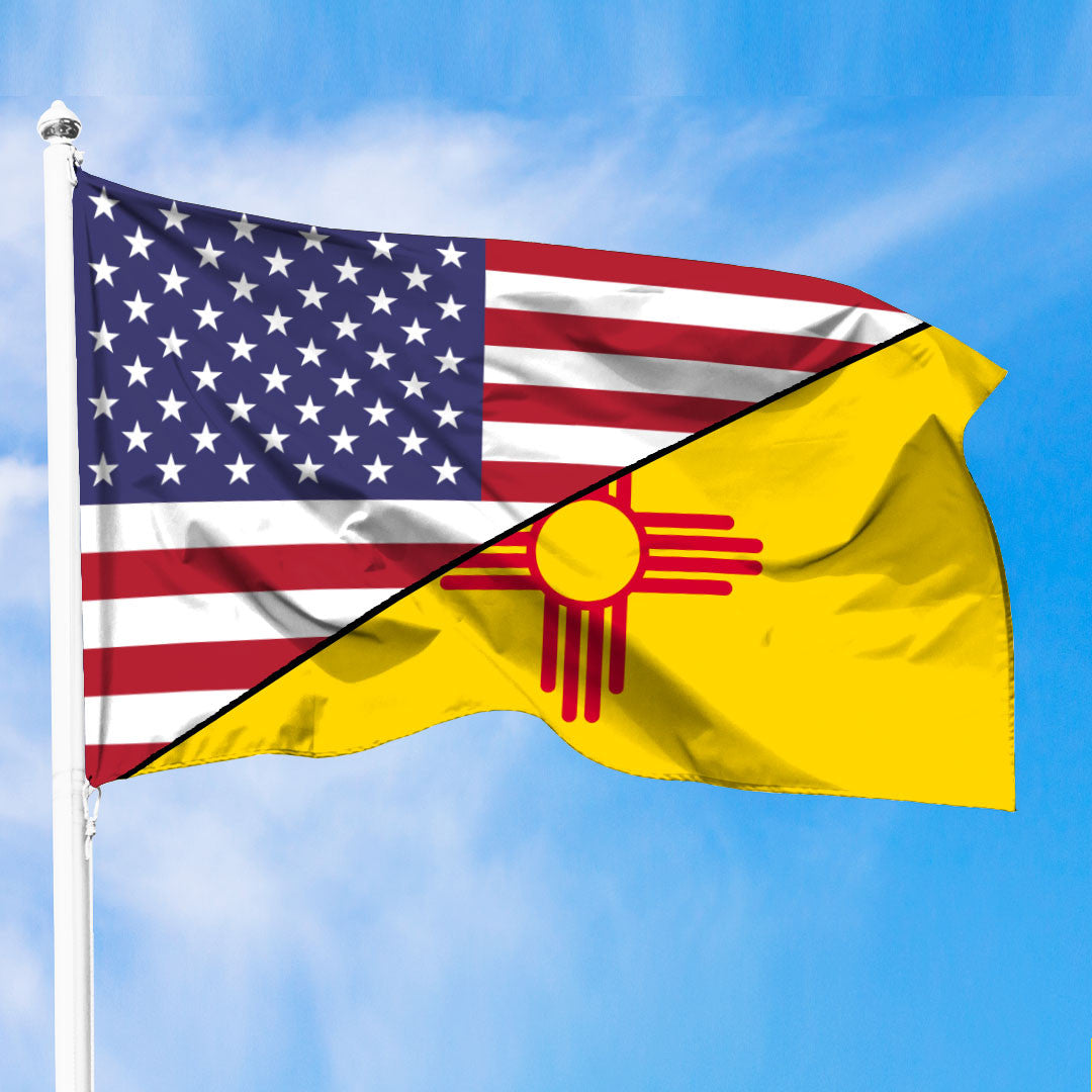 Flag Of New Mexico Flag With American Flag – To The Closet