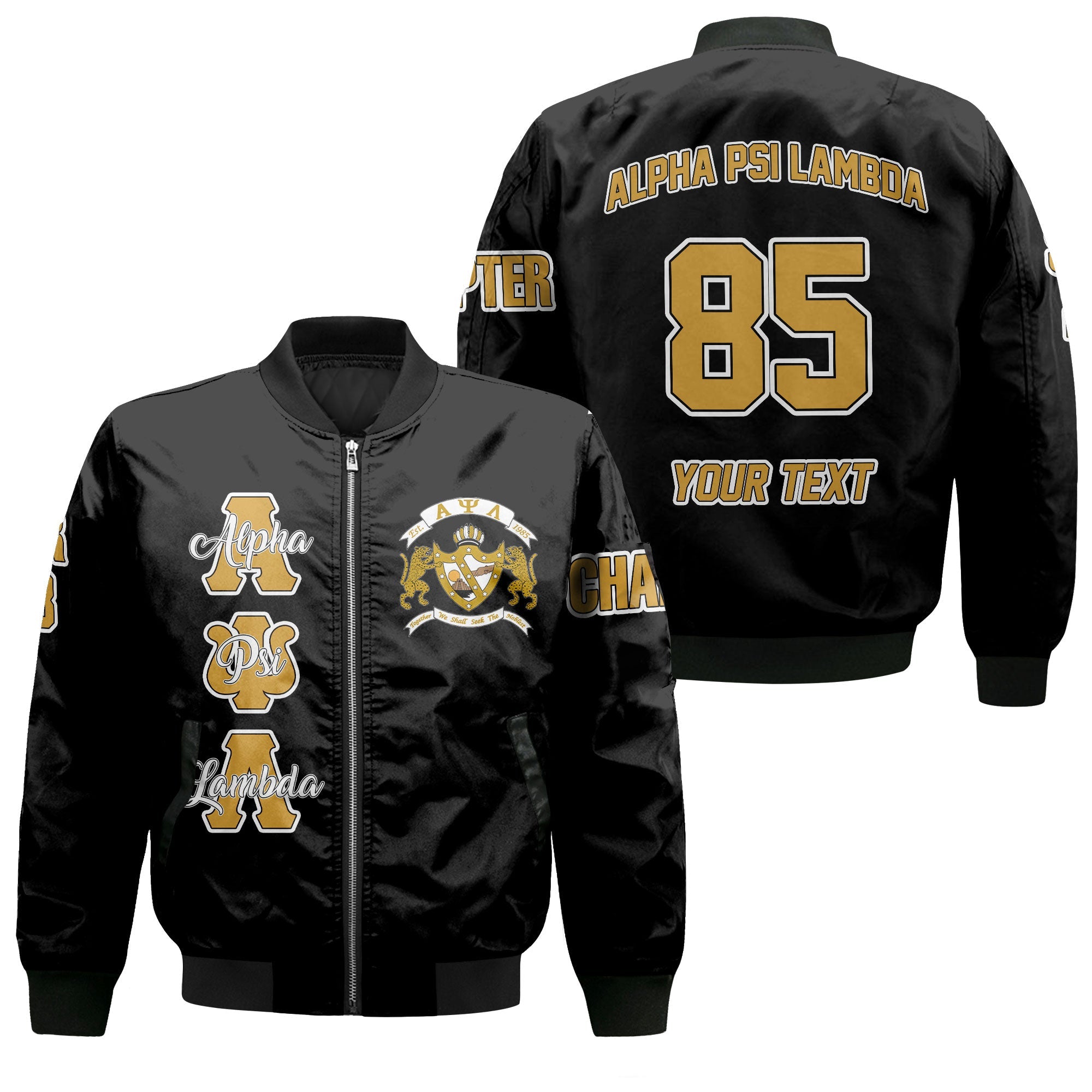Personalized Alpha Psi Lambda Bomber Jackets Original Dark Style Unise – To The Closet