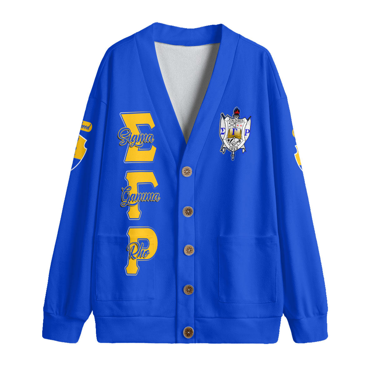 Sorority Cardigan - Sigma Gamma Rho Poodle Knitted Fleece Cardigan Ori ...