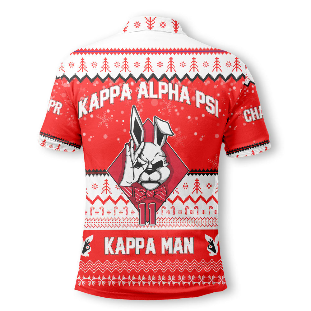 Personalized Kappa Alpha Psi Christmas Crimson White Polo Shirts KAP R ...