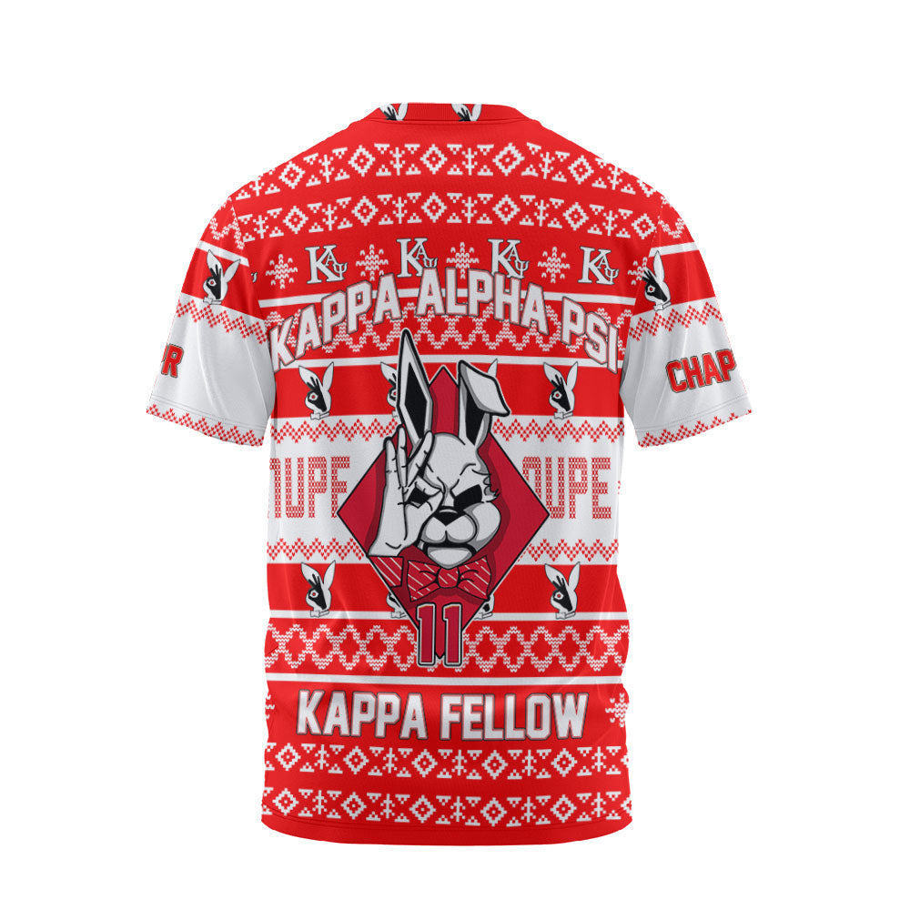 Personalized Kappa Alpha Psi Christmas Crimson 3 T-Shirts KAP Rabbit S ...