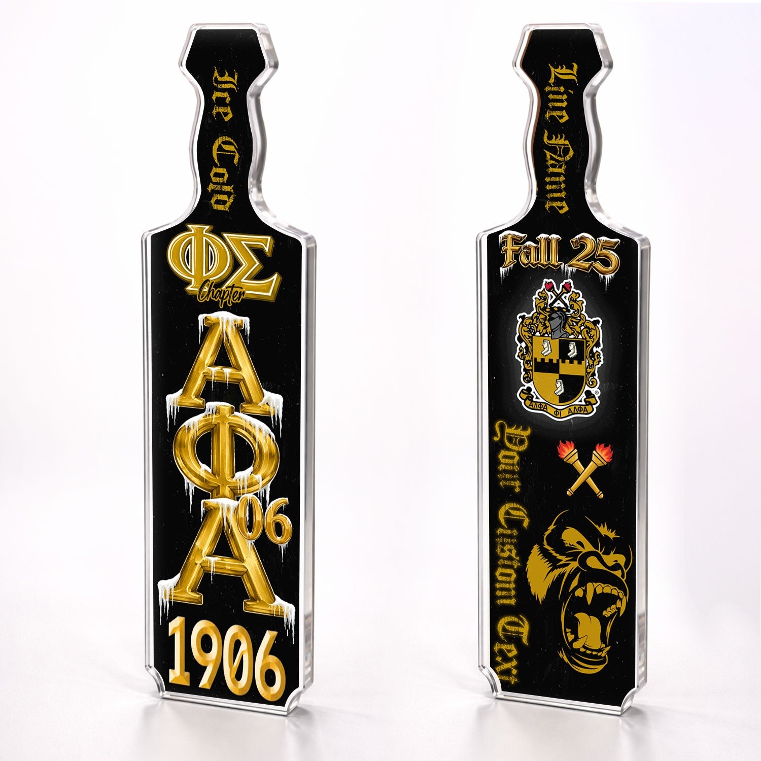 Personalized Alpha Phi Alpha Acrylic Paddle Plaque Black Greek Pride S ...