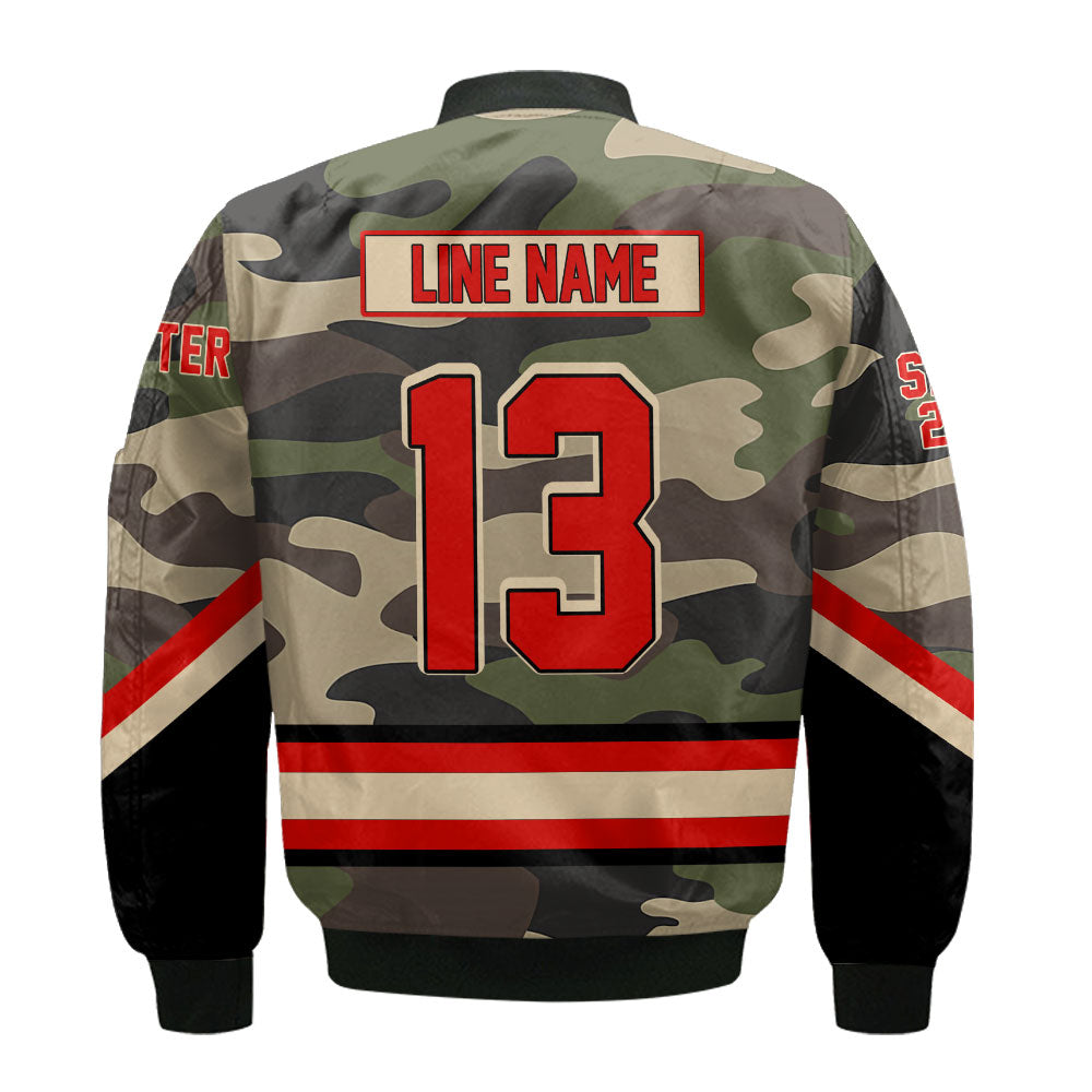 Personalized Delta Sigma Theta Bomber Jacket Red Camo Style – To The Closet
