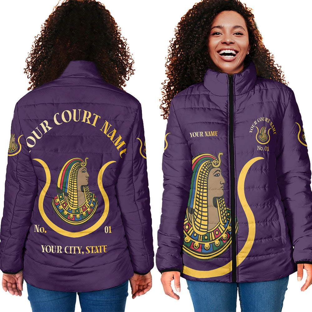 Personalized Daughter of Isis Women Padded Jackets Purple DOI Basic St ...