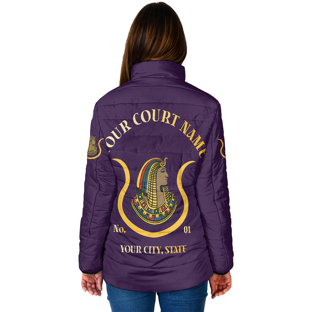 Personalized Daughter of Isis Women Padded Jackets Purple DOI Basic St ...