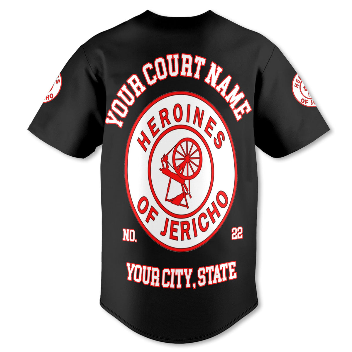 Personalized Heroines Of Jericho Baseball Jerseys Black White Basic St ...