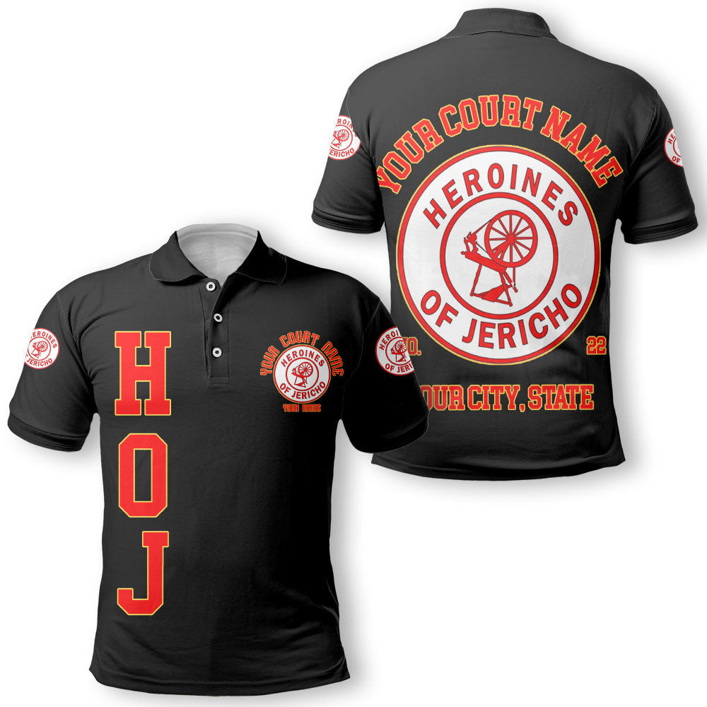 Personalized Heroines Of Jericho Polo Shirts Black Basic Style – To The ...