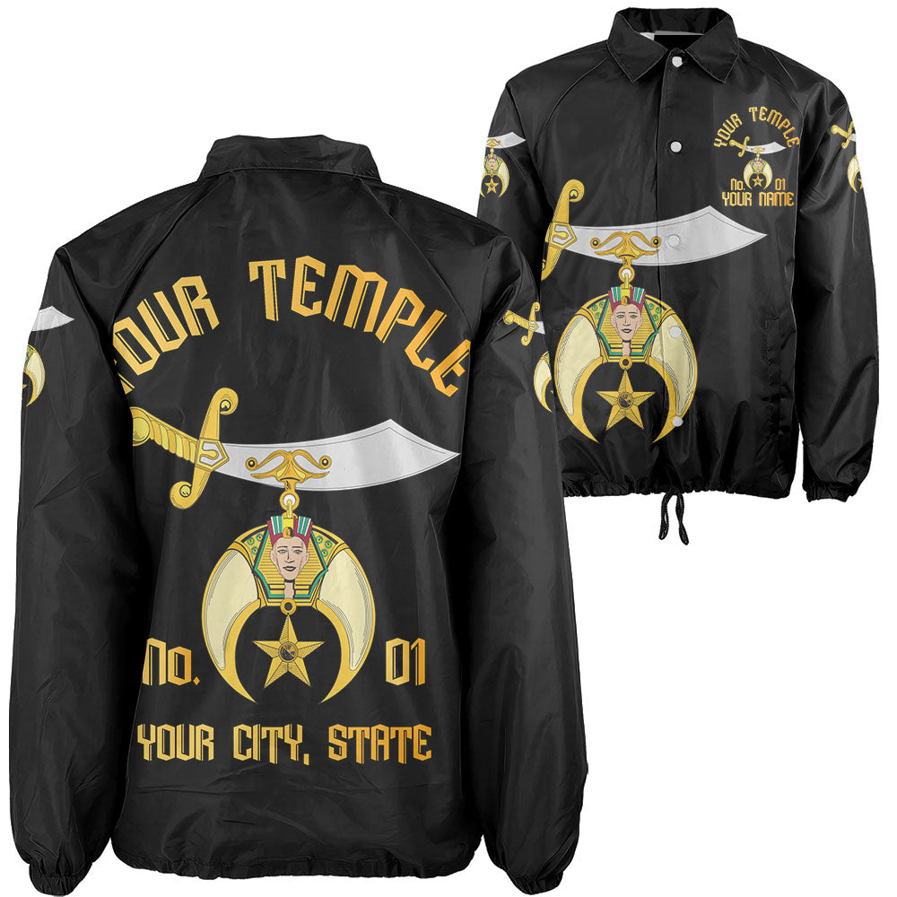 Personalized Noble Ancient Shriners Emblem Crossing Jackets Black Temp ...