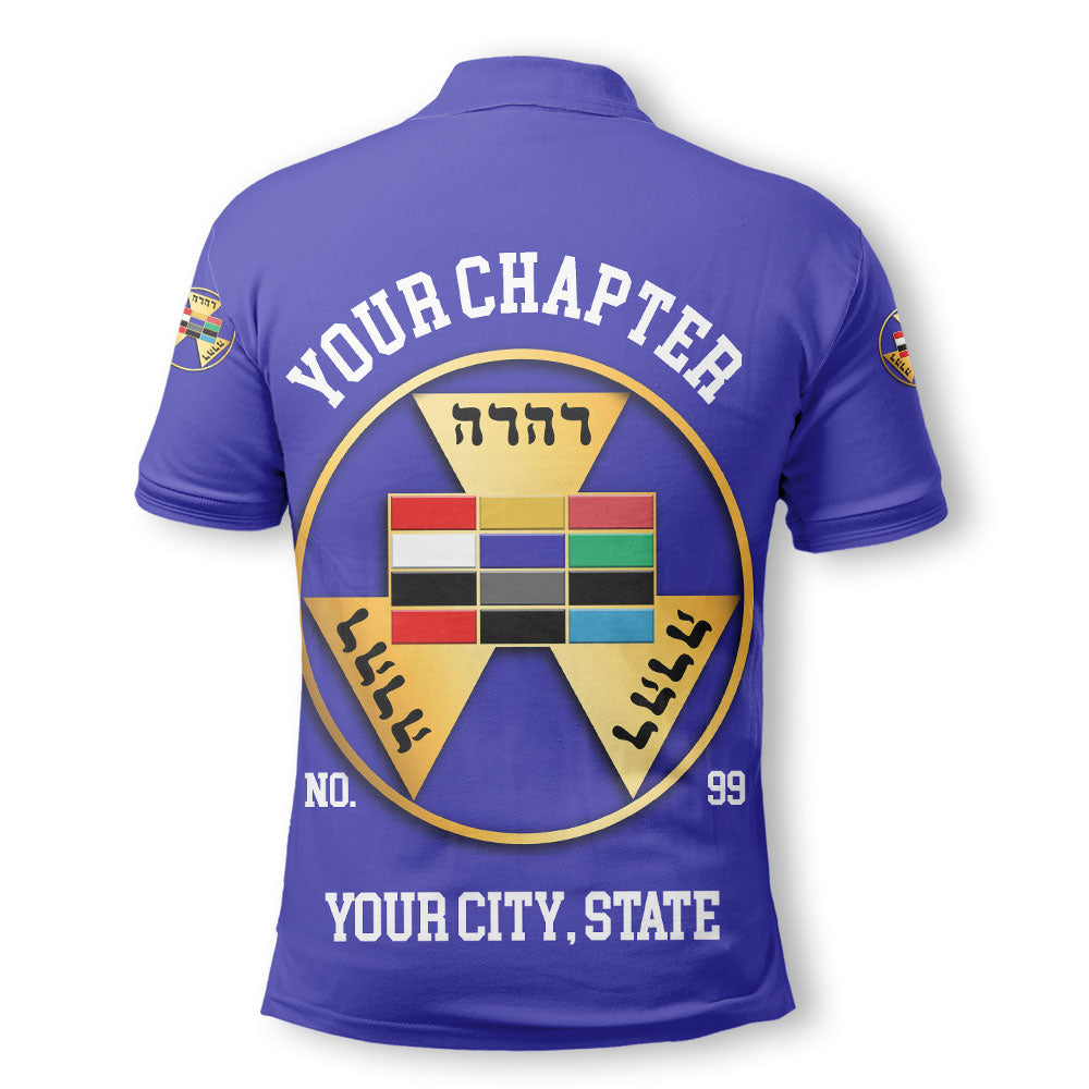 Personalized Royal Arch Past High Priest York Rite Polo Shirts Blue Ba ...