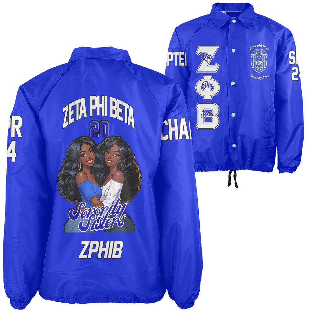 Personalized Zeta Phi Beta Crossing Jackets Royal Blue 1920 ZPhiB Soso ...