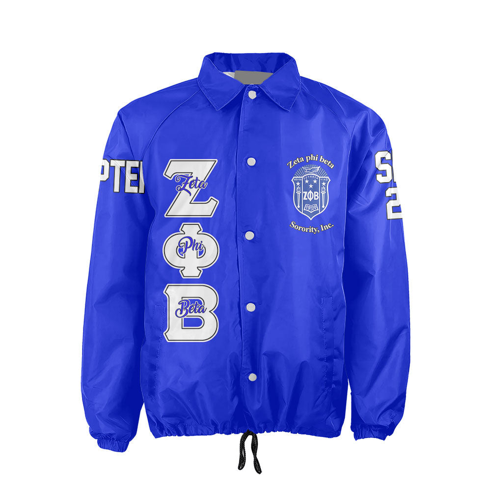 Personalized Zeta Phi Beta Crossing Jackets Royal Blue 1920 ZPhiB Soso ...