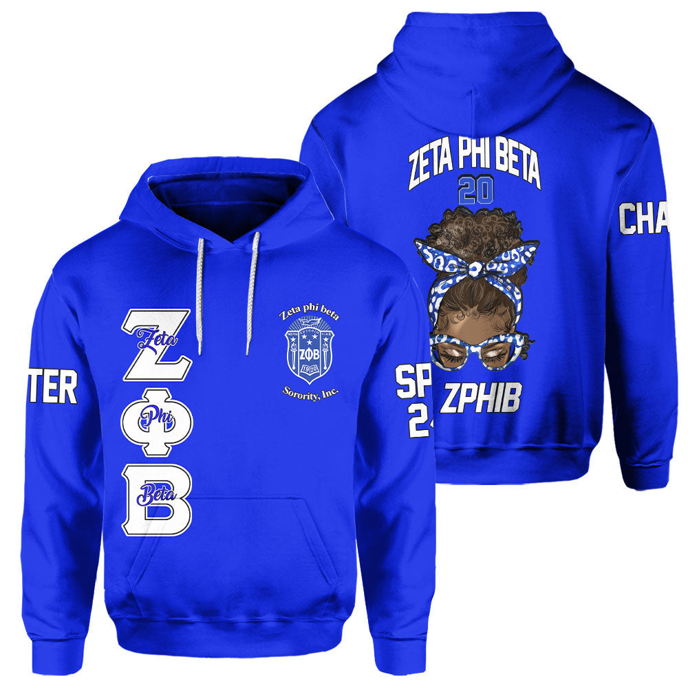 Personalized Zeta Phi Beta Hoodies Royal Blue 1920 ZPhiB Girl Style 3 ...