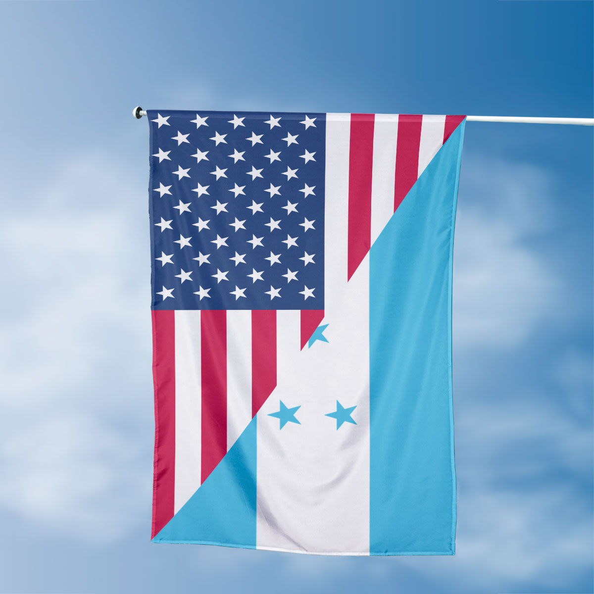 American Honduran Flag, US And Honduras Polyester Flag Friendship Blen ...