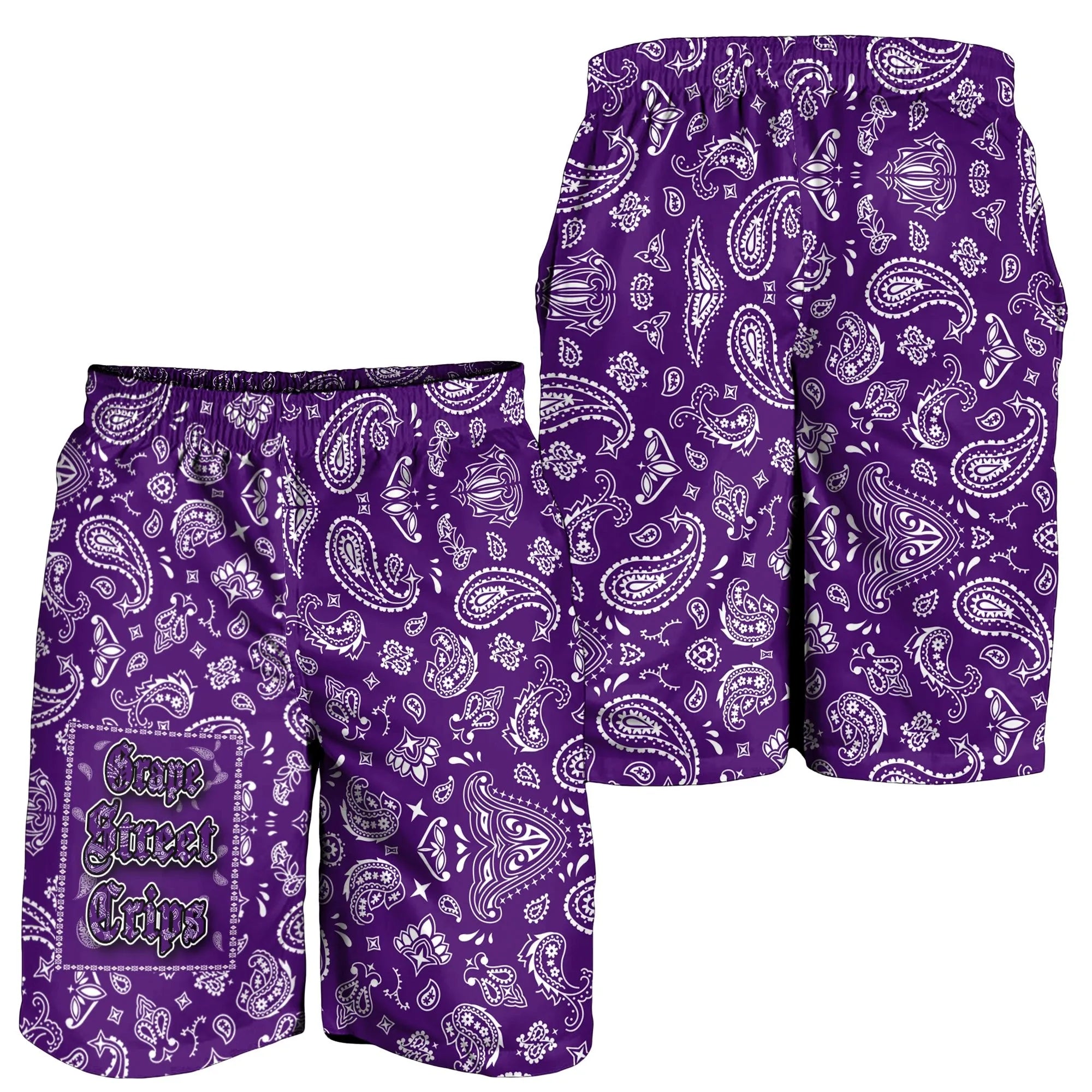 Grape Street Crips Gang Sign - Men's Shorts Purple Bandana – To The Closet
