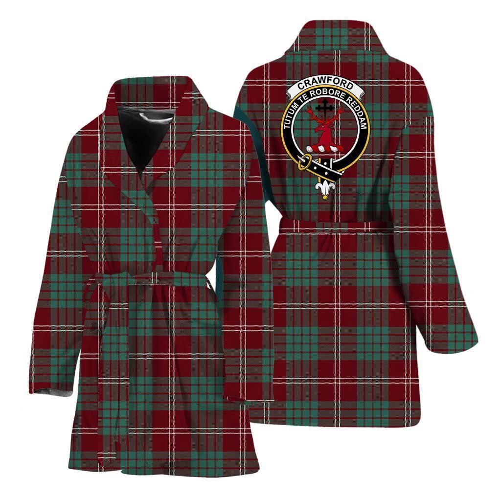 Crawford Clan Bath Robe, Scottish Tartan Crawford Clan Bath Robe Crest ...