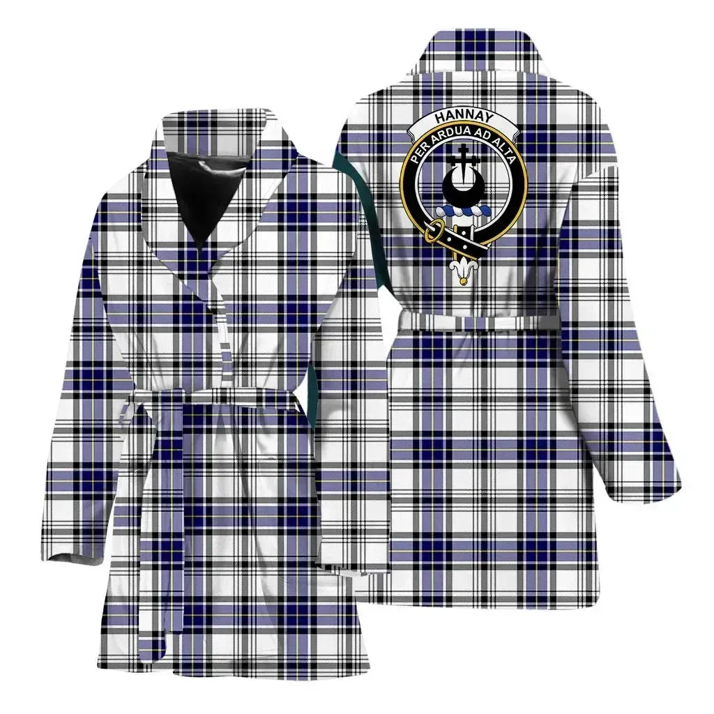 Hannay Clan Bath Robe, Scottish Tartan Hannay Clan Bath Robe Crest Sty ...
