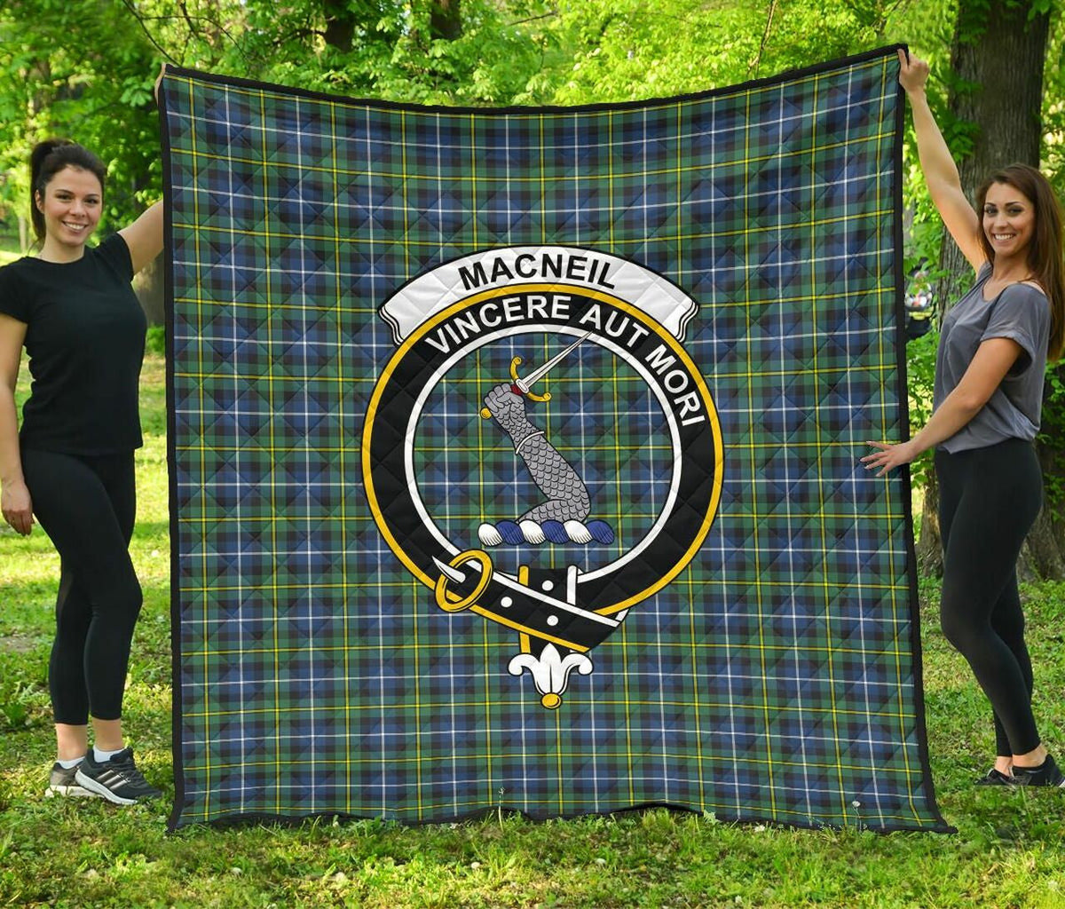 MacNeill of Barra Ancient Tartan Classic Crest Premium Quilt – To The ...