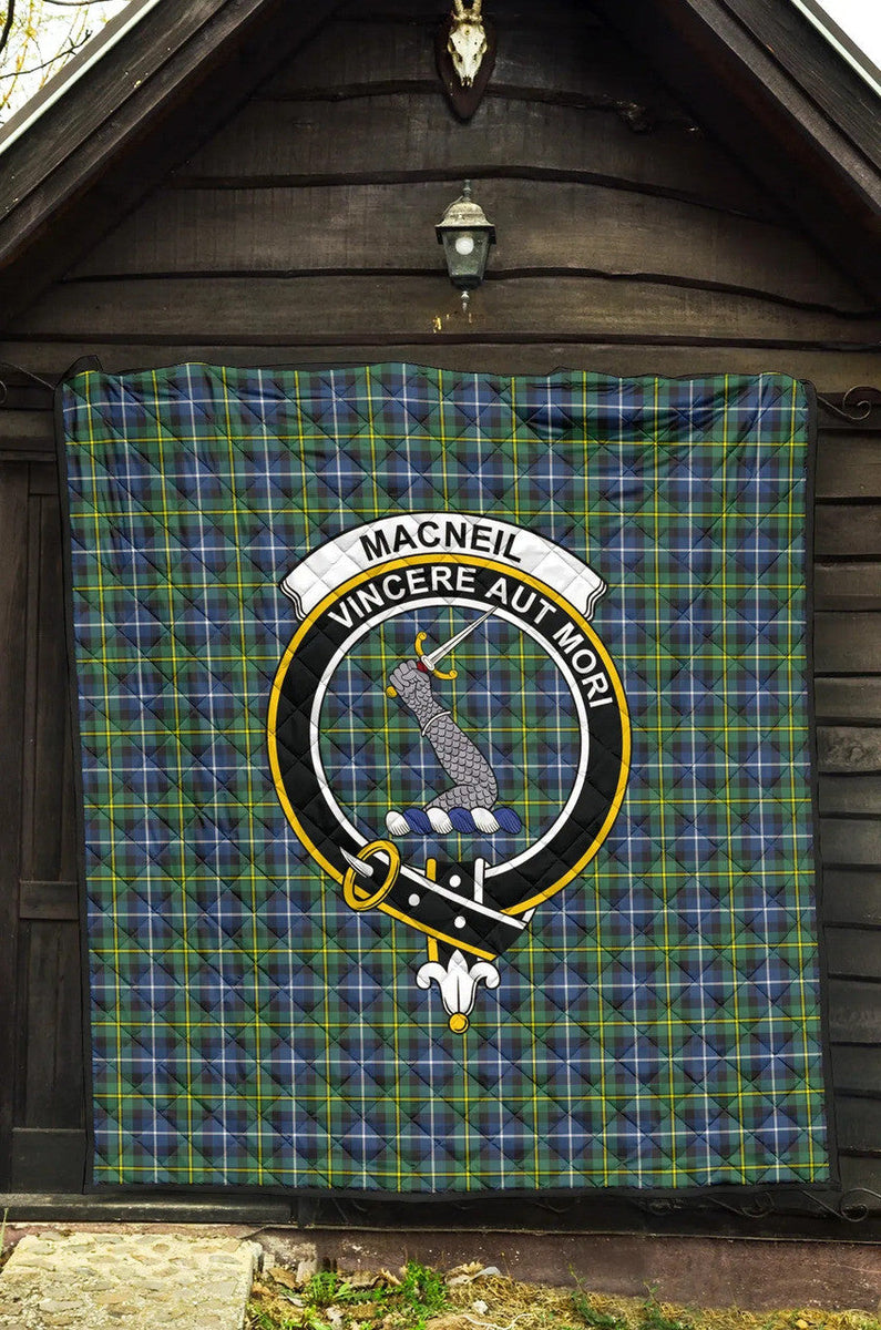 MacNeill of Barra Ancient Tartan Classic Crest Premium Quilt – To The ...