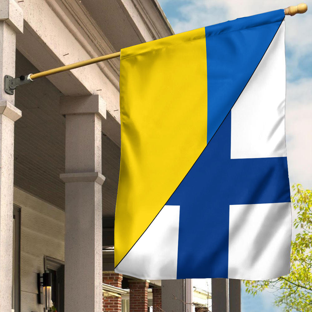 Finland Flag With Ukraine Flag – To The Closet
