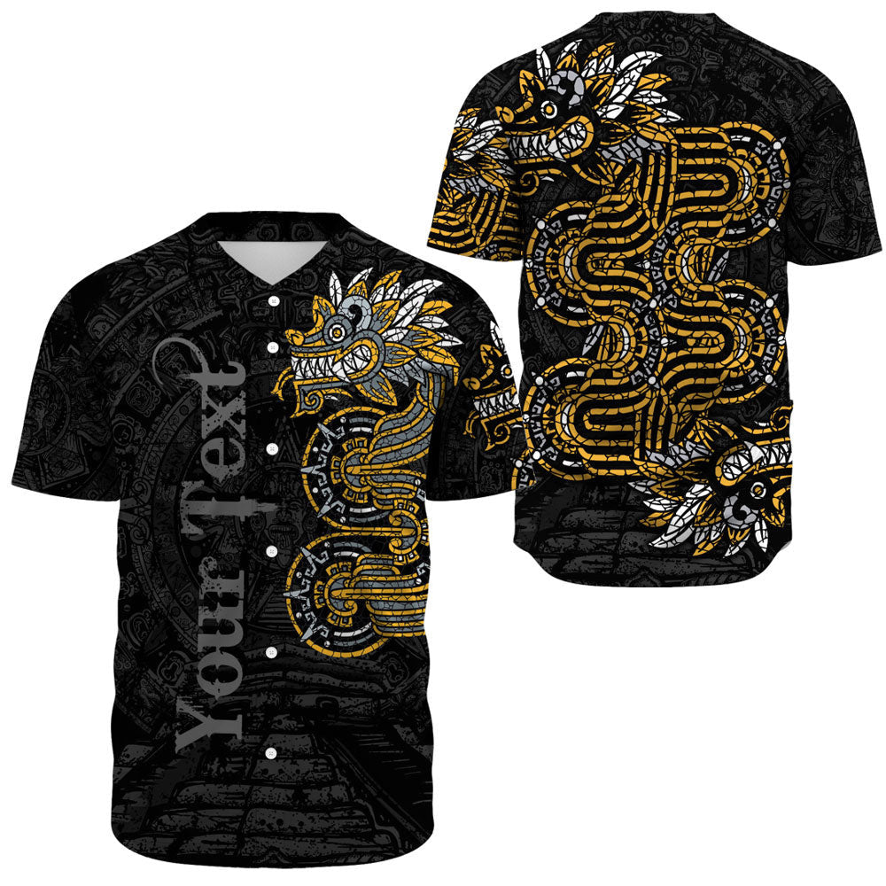 Custom Mexico Quetzalcoatl Mexican God Aztec Gold Version Baseball Jer ...
