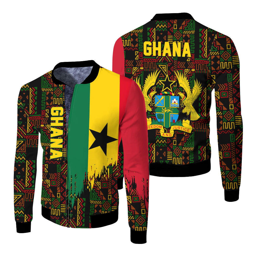 Ghana Fleece Winter Jacket Kente Pattern – To The Closet