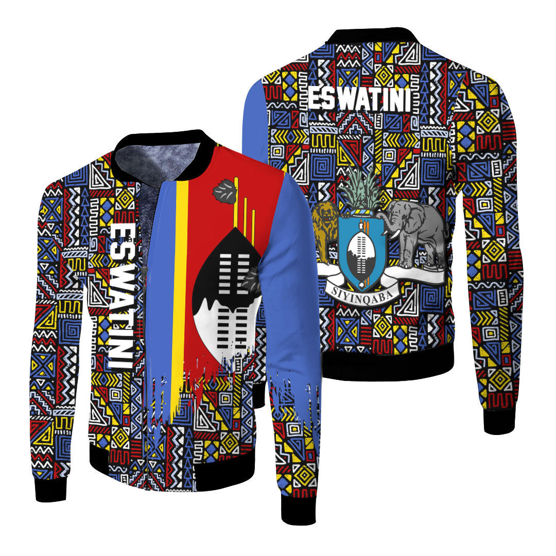 Eswatini Fleece Winter Jacket Kente Pattern – To The Closet