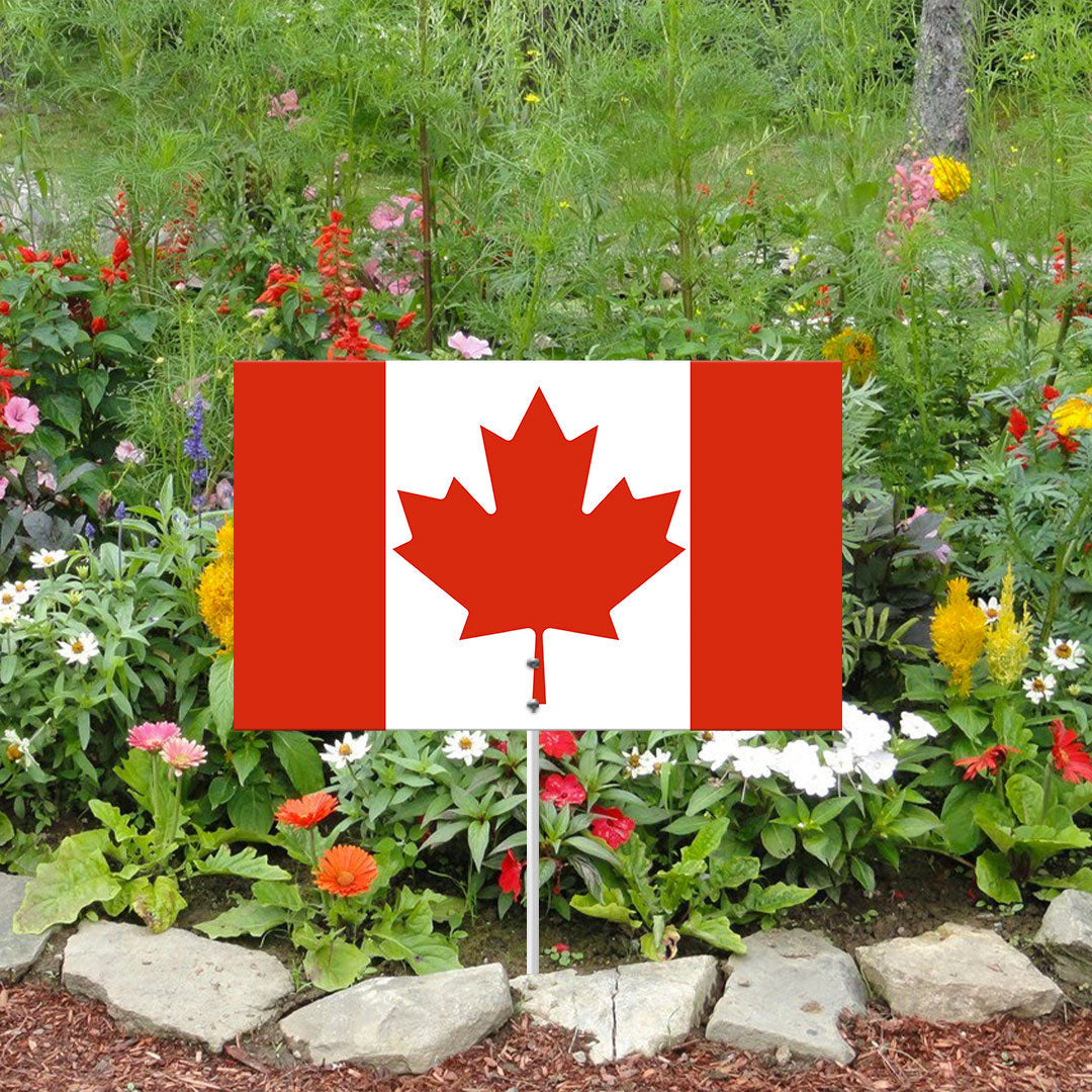 Canada Flag Metal Garden Sign – To The Closet