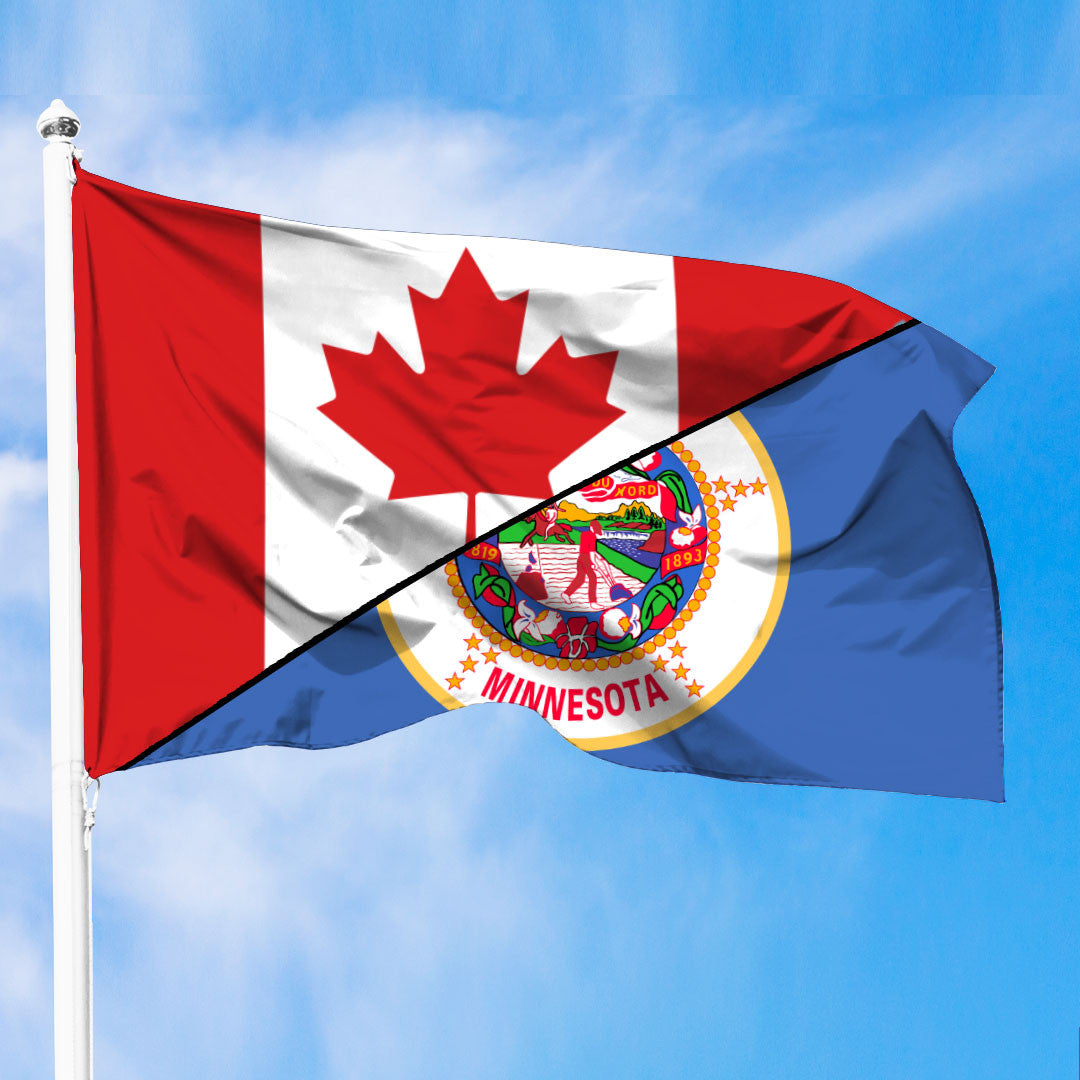 Flag Of Minnesota Flag With Canada Flag – To The Closet