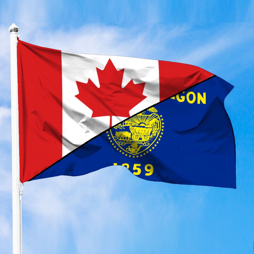Flag Of Oregon Flag With Canada Flag – To The Closet