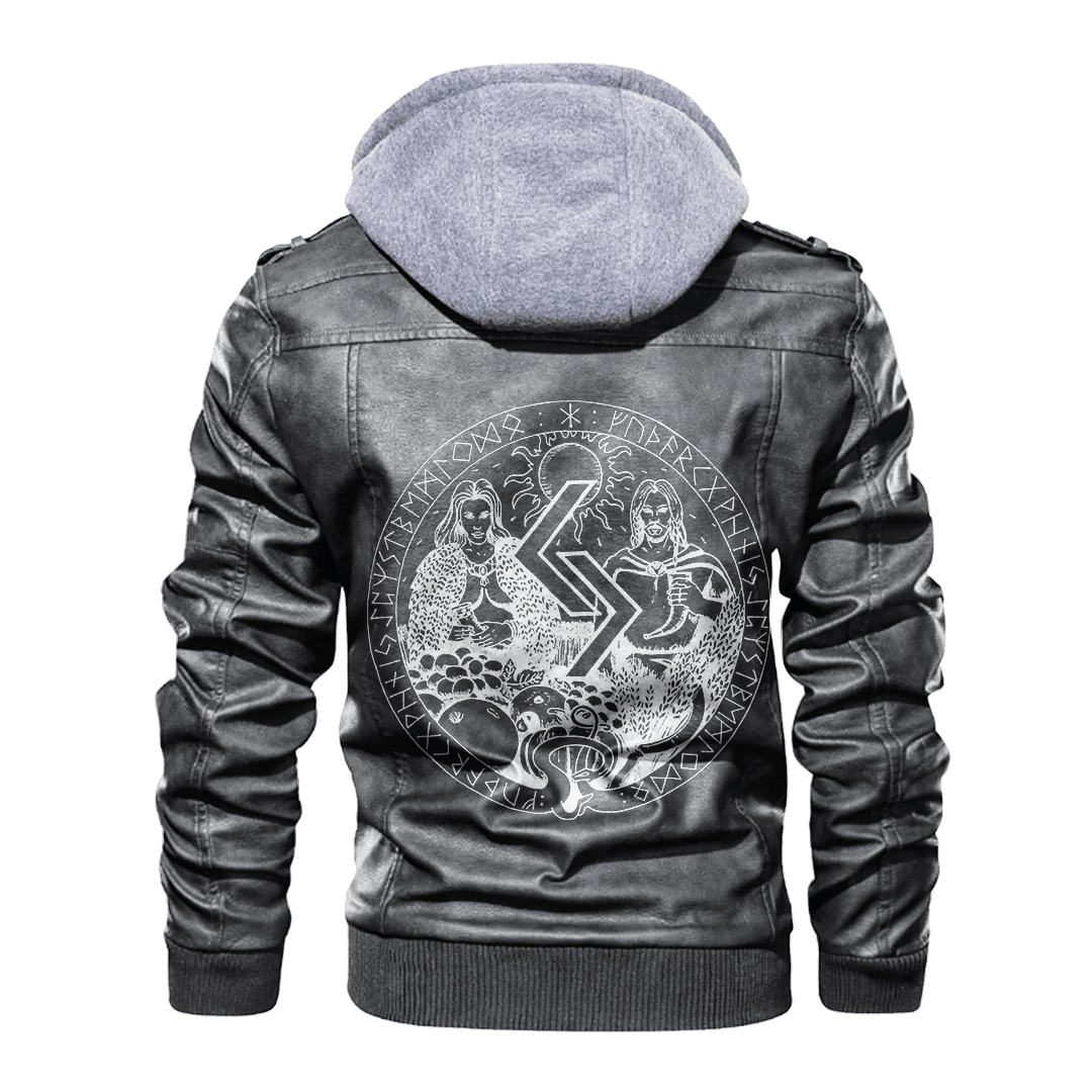 Viking Lif and Lifrasir Rune Viking Leather Jacket – To The Closet