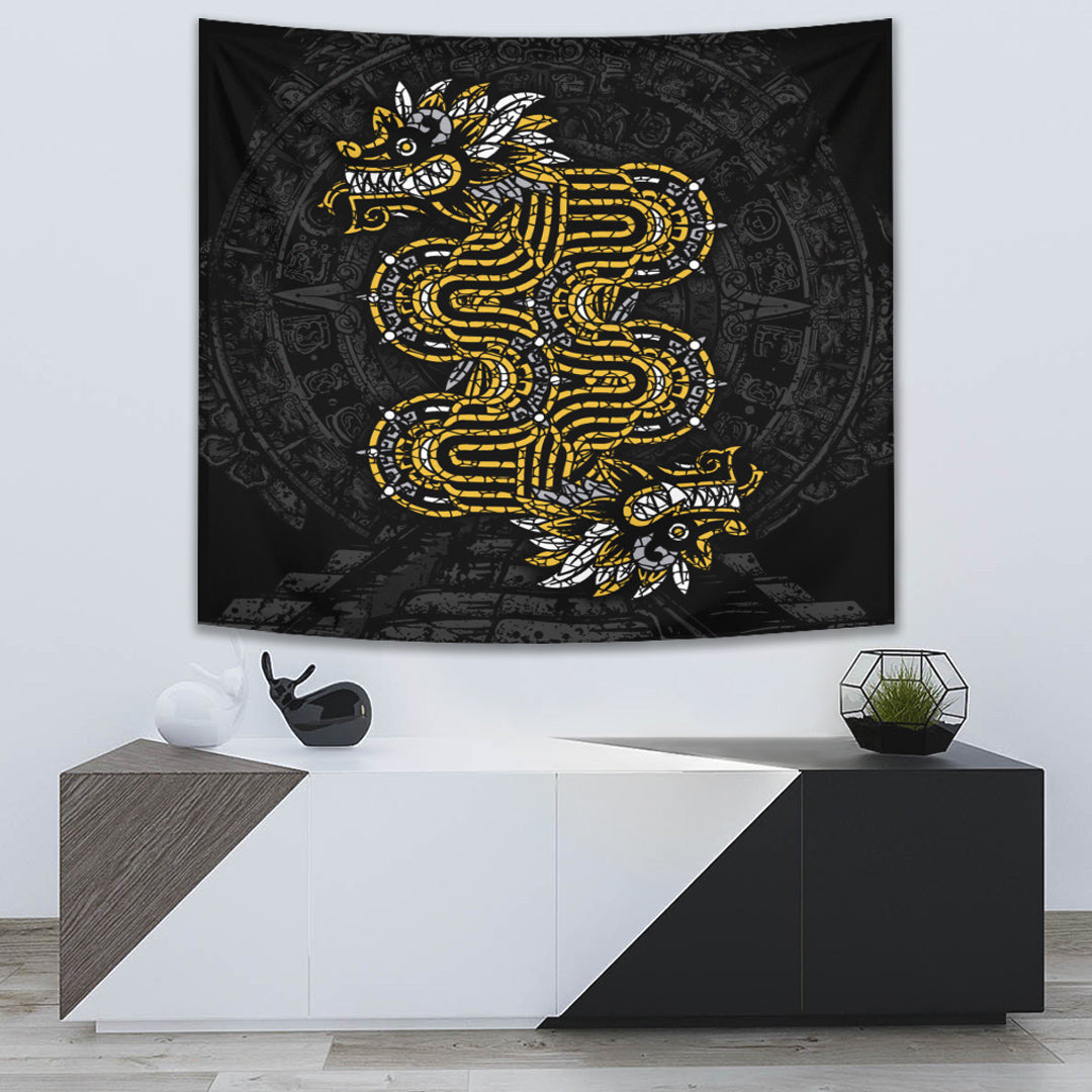 Mexico Quetzalcoatl Mexican God Aztec Gold Version Tapestry – To The Closet
