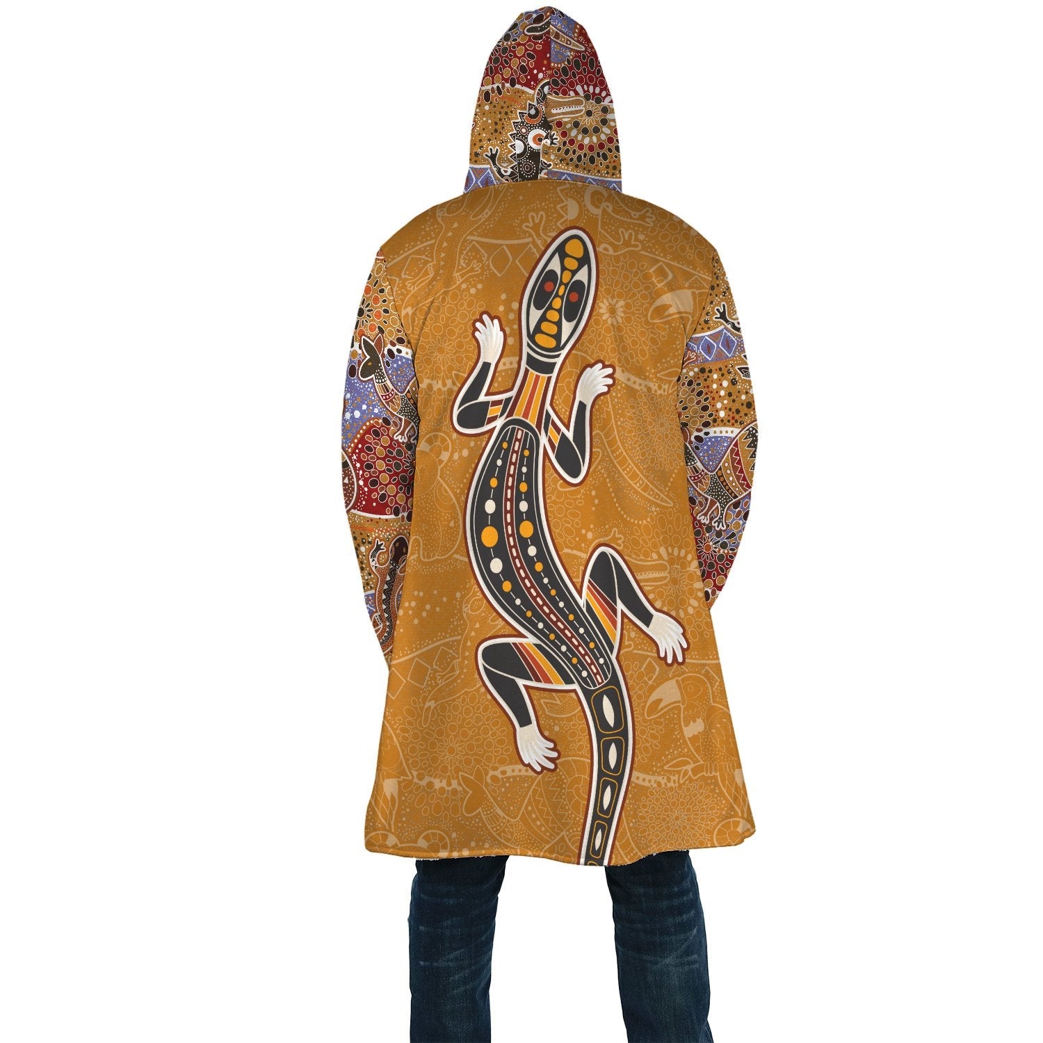 Aboriginal Cloak - Lizard Patterns Koala Kangaroo Kookaburra Patterns ...