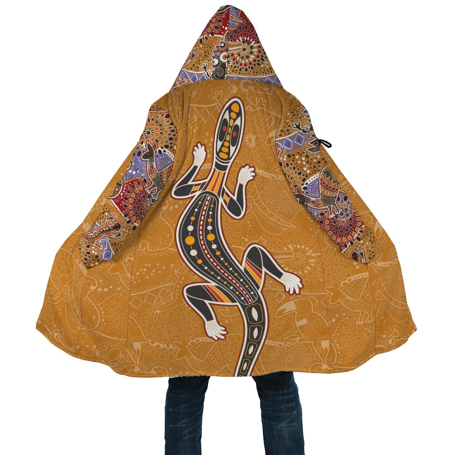 Aboriginal Cloak - Lizard Patterns Koala Kangaroo Kookaburra Patterns ...