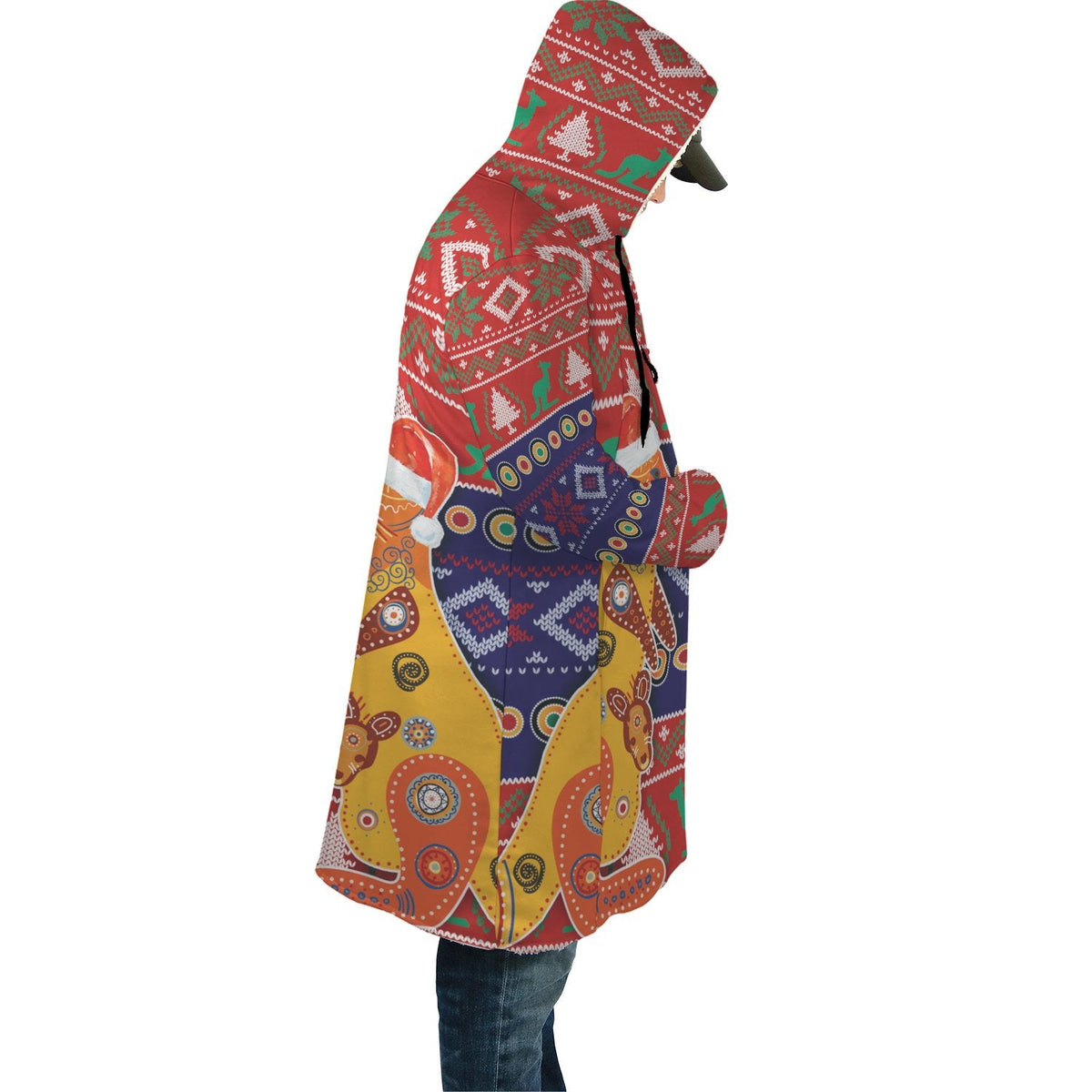 Australia Christmas AOP Cloak Mother Kangaroo In Christmas – To The Closet