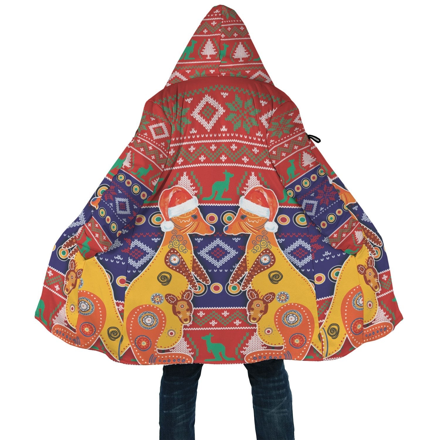 Australia Christmas AOP Cloak Mother Kangaroo In Christmas – To The Closet