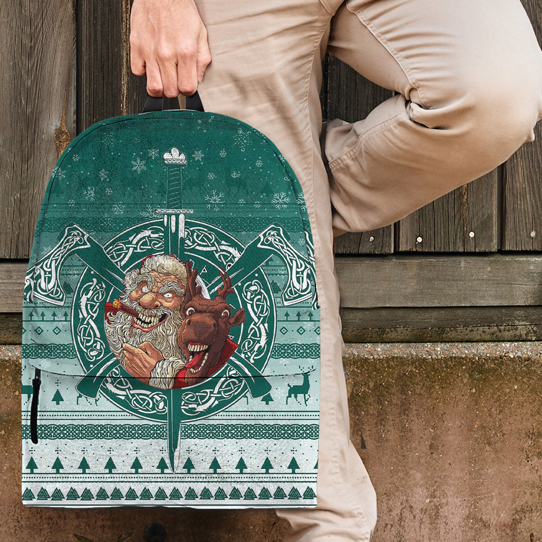 Viking Backpack Viking Santa and Reindeer Christmas Pattern – To The Closet