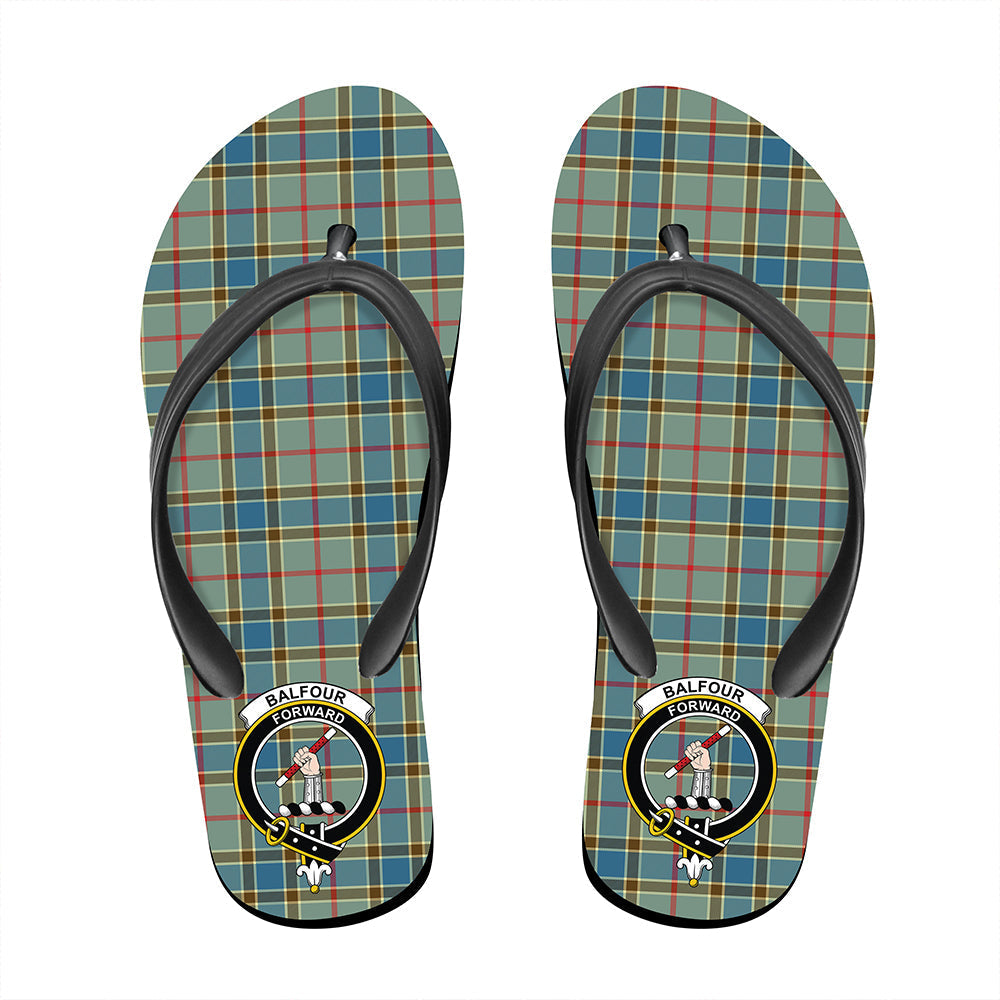 Balfour Blue Tartan Crest Flip Flop – To The Closet