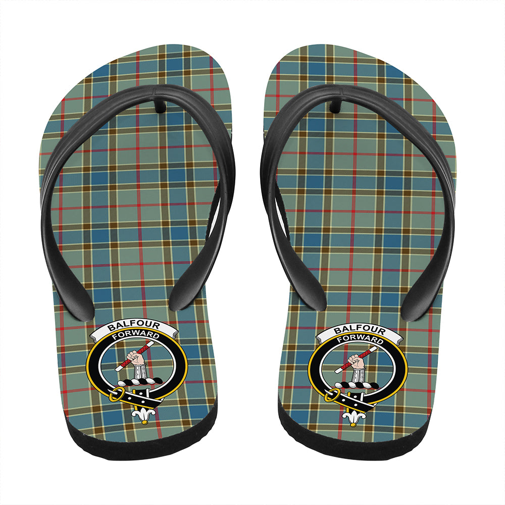 Balfour Blue Tartan Crest Flip Flop – To The Closet
