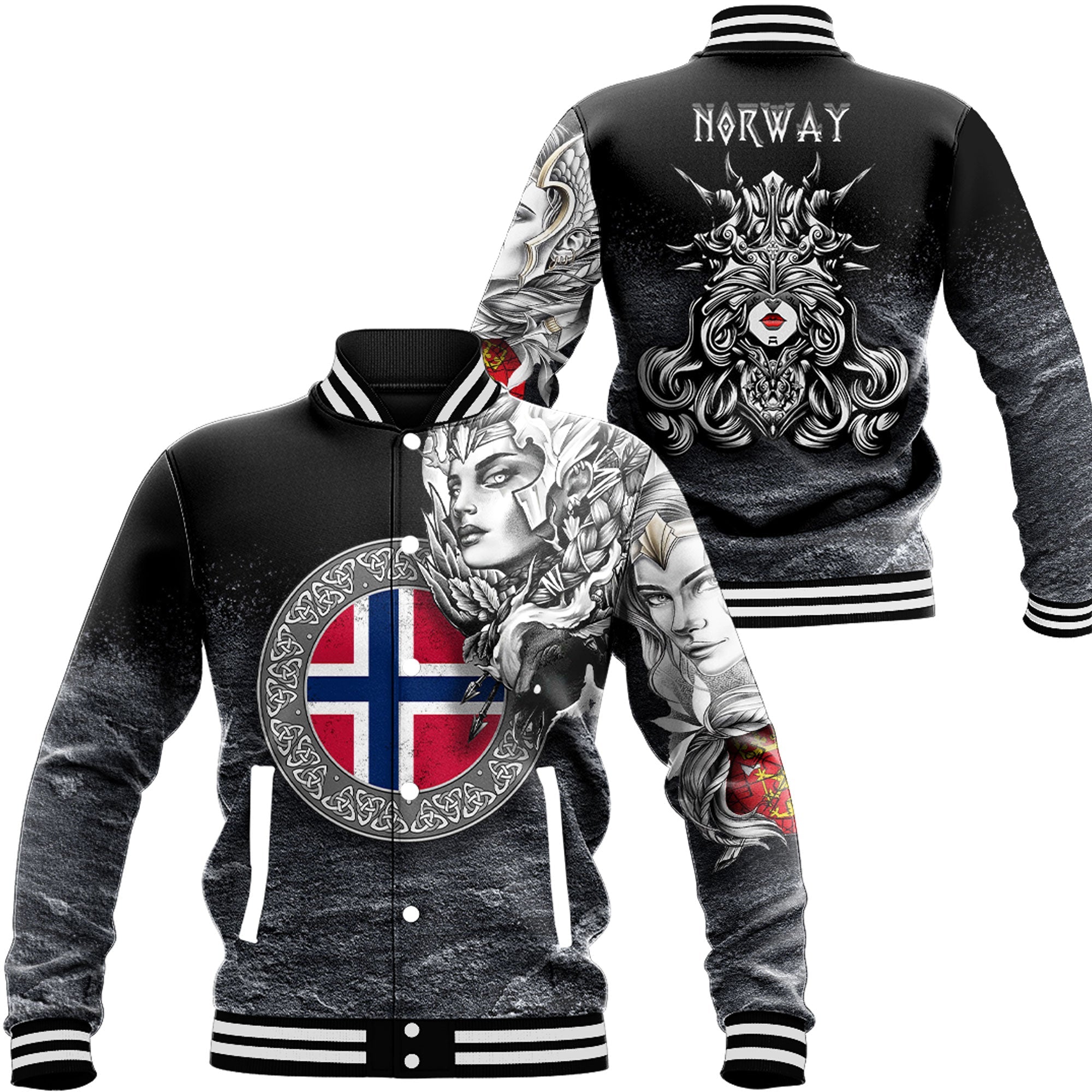 Viking Baseball Jacket Norway Valkyries Viking Country – To The Closet