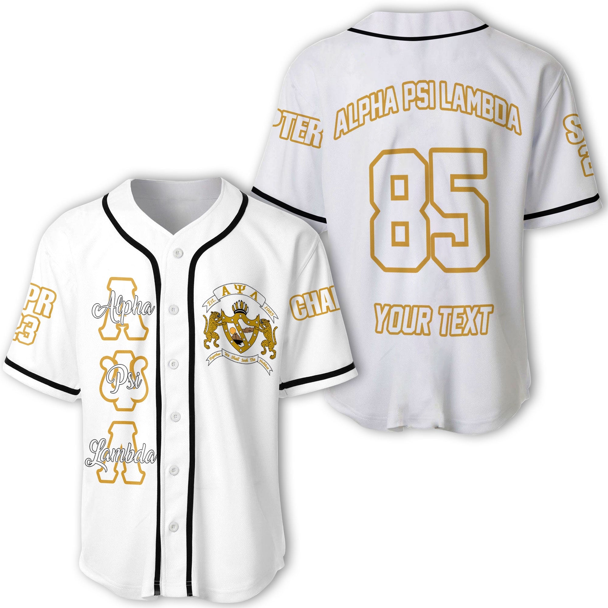Personalized Alpha Psi Lambda Baseball Jersey Original White Style – To The Closet