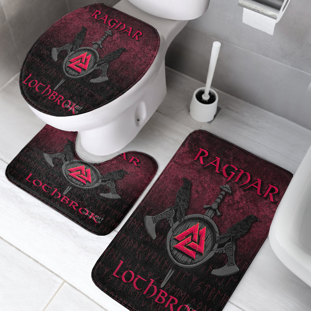 Viking Bathroom Set Ragnar Lothbrok Ragnar Lodbrok Viking Warrior Red ...