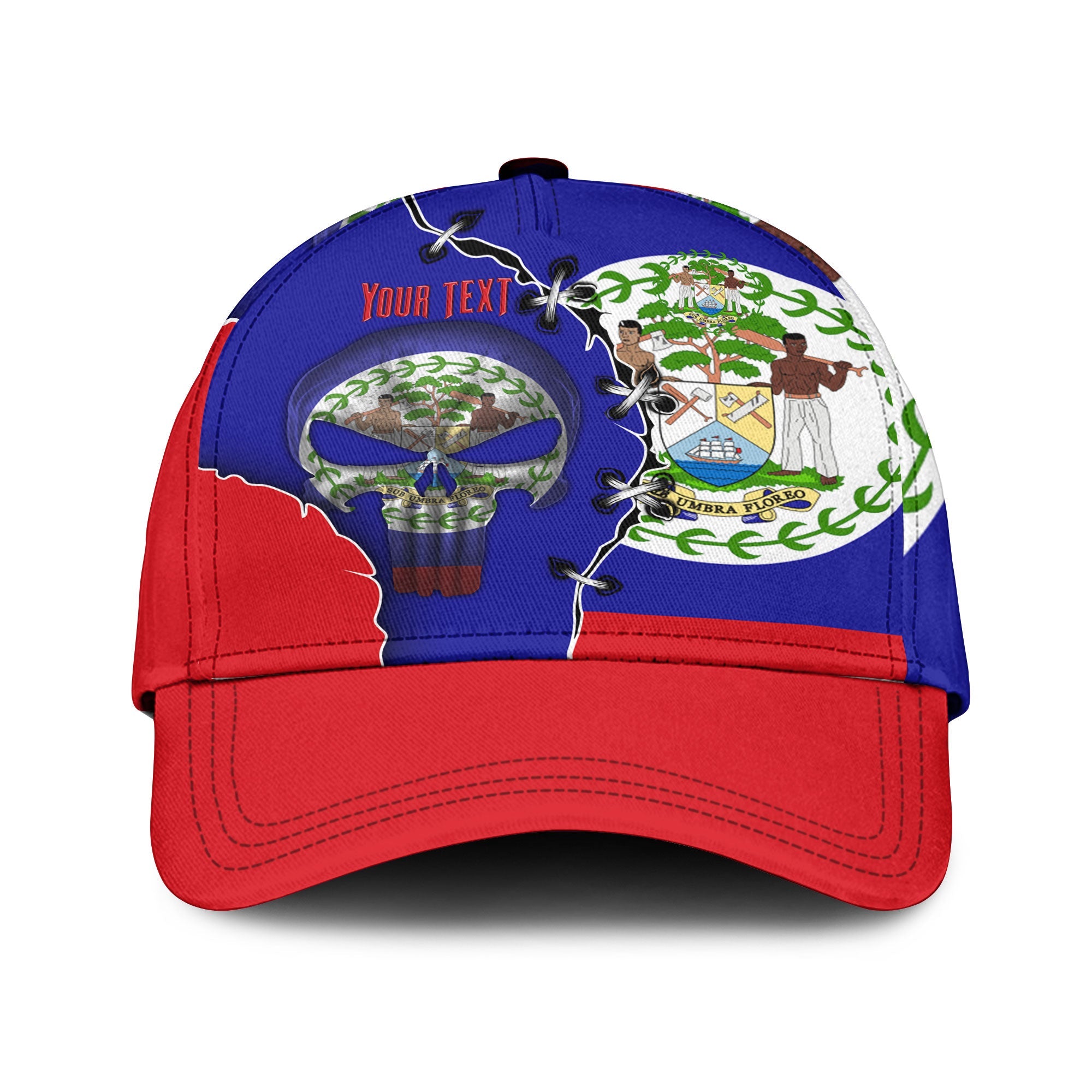 Belize Classic Cap Flag & Coat Of Arms Skull Style – To The Closet