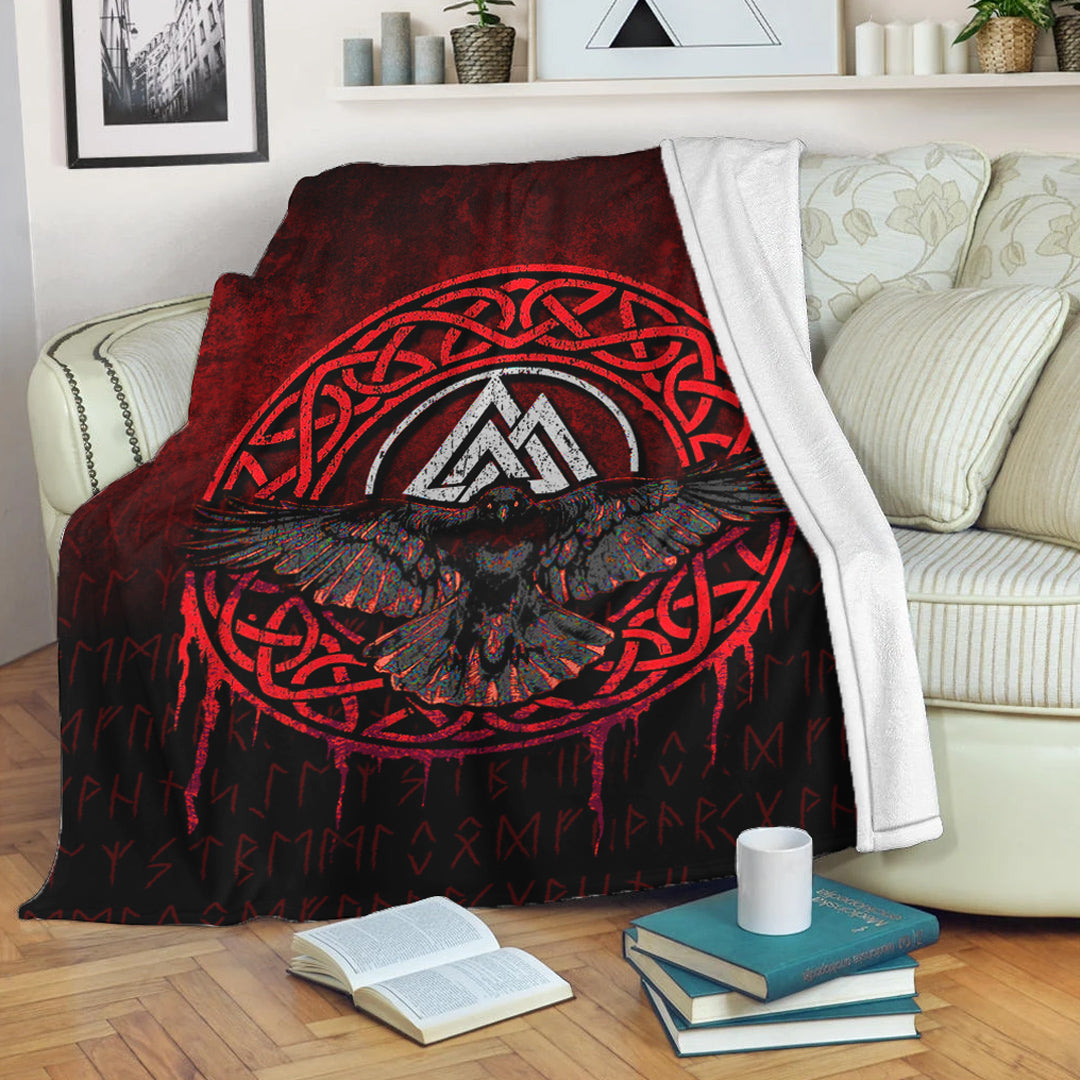 Viking Premium Blanket Valhalla Norse Mythology Raven Black Crow Vikin ...
