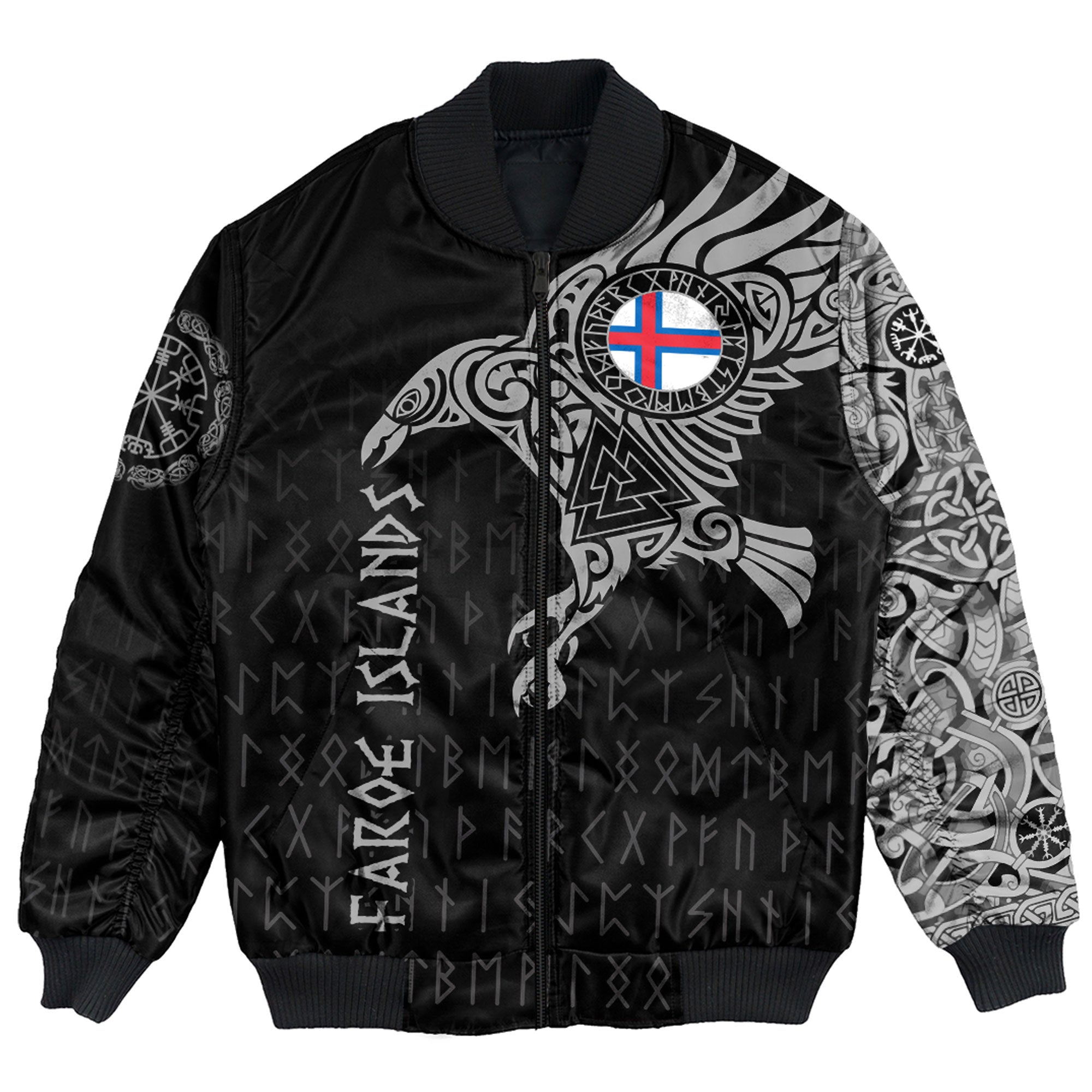 Viking Bomber Jacket The Raven Of Odin Tattoo Faroe Islands – To The Closet