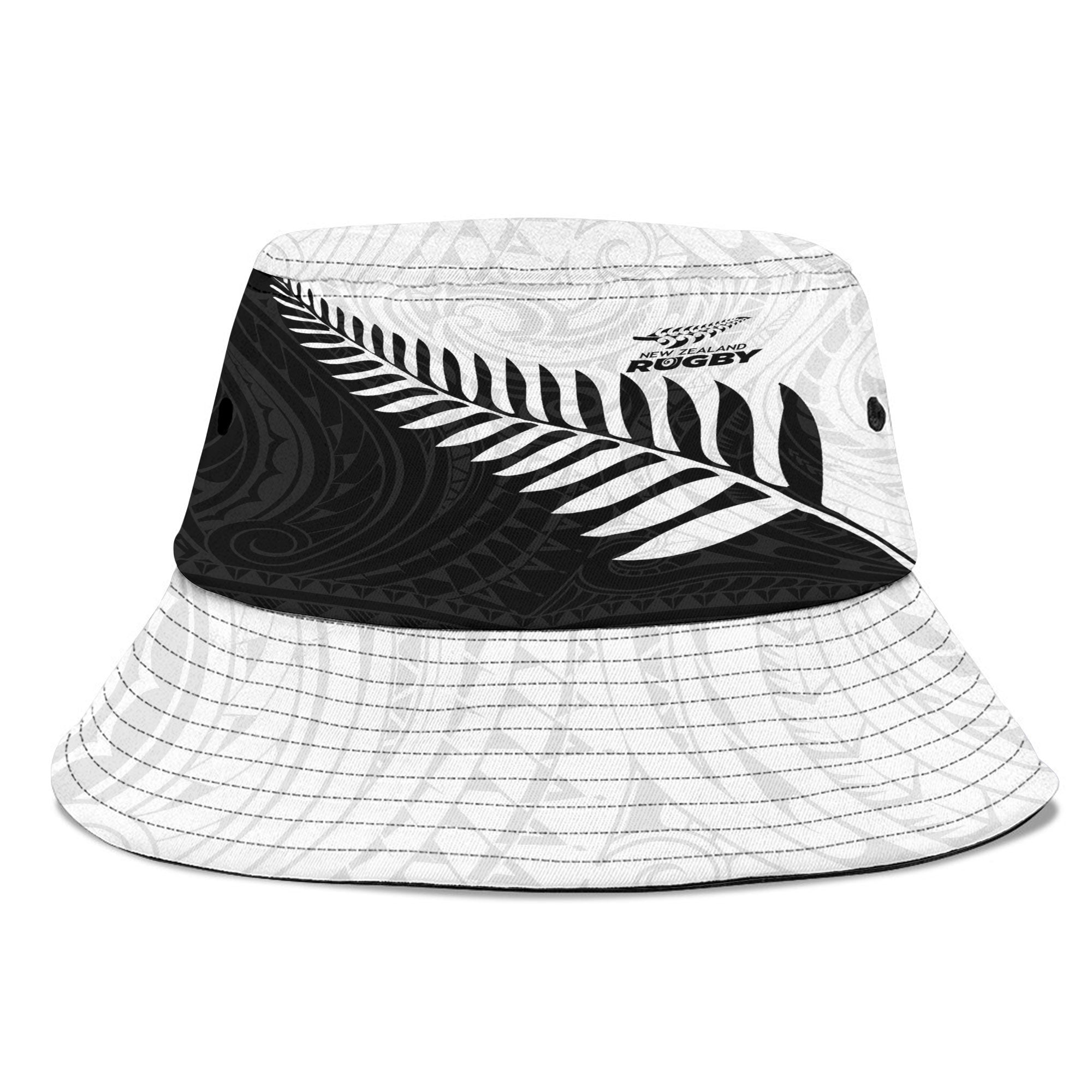 New Zealand Rugby Bucket Hat Silver Fern & Maori Patterns Style – To ...