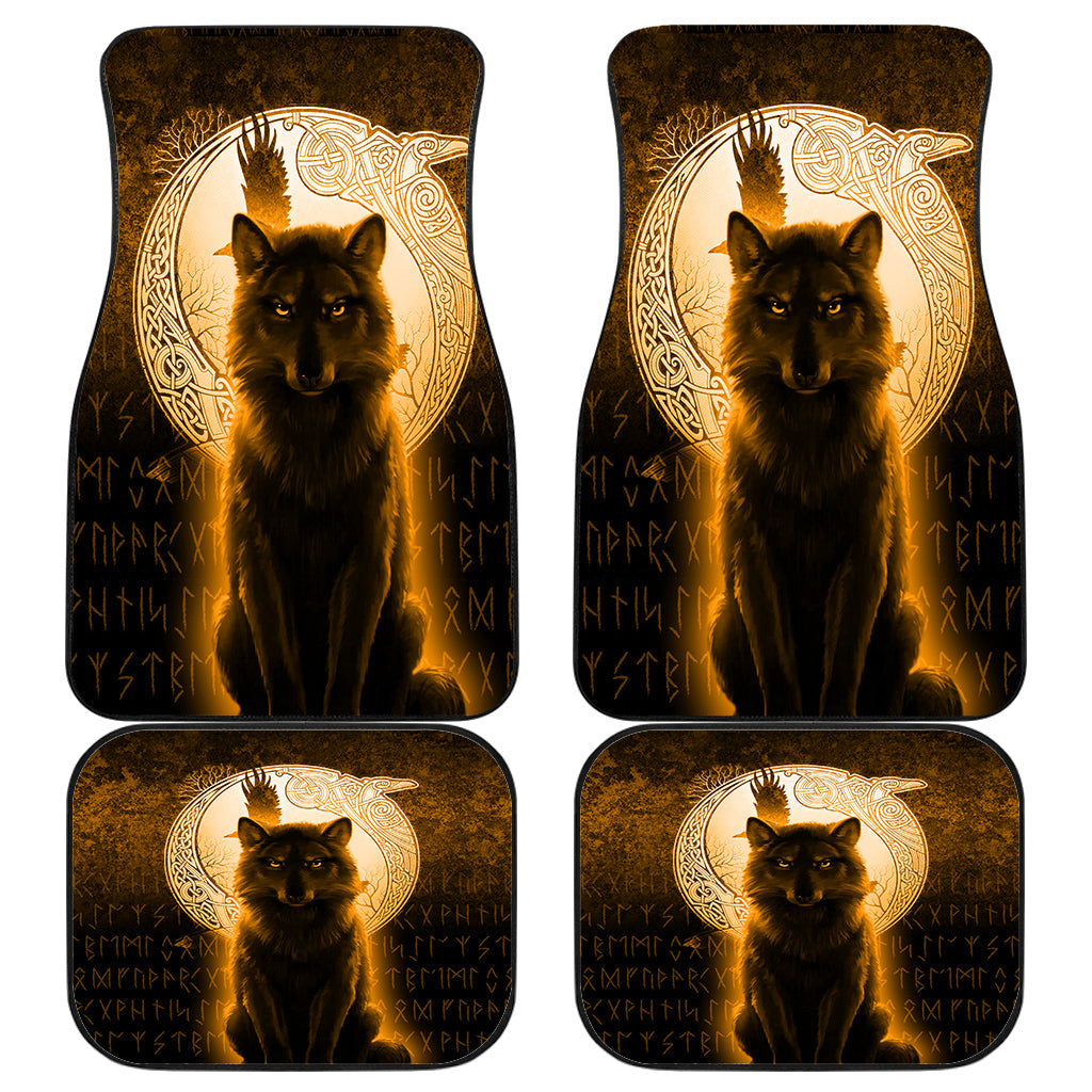 Viking Front And Back Car Mats Fenrir Viking Wolf Gold Version – To The ...