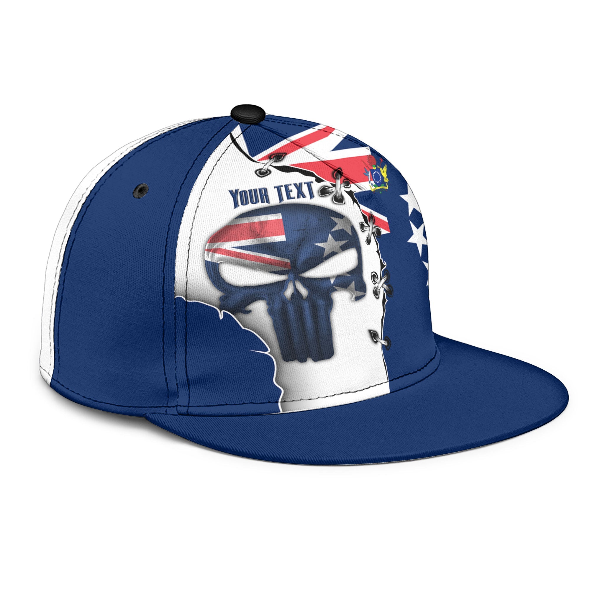 Cook Islands Snapback Hat Flag & Coat Of Arms Skull Style – To The Closet