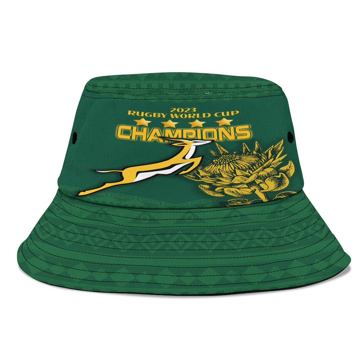 Custom Springbok South Africa Bucket Hat King of Rugby World Cup - LH0 ...